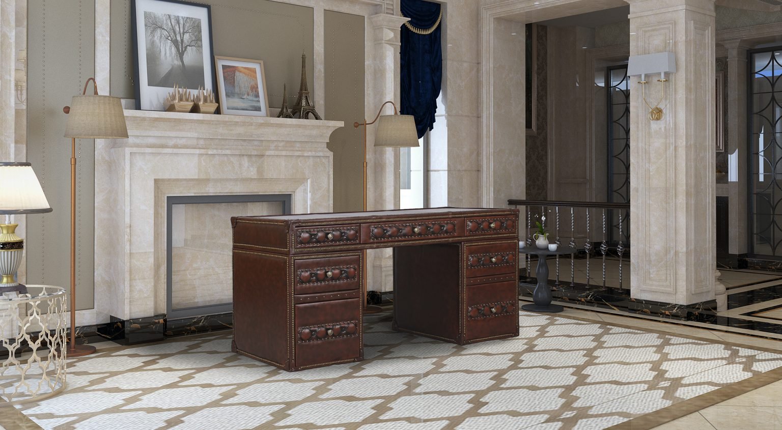 PRESIDENTS STUDY DESK - Classic Chesterfield